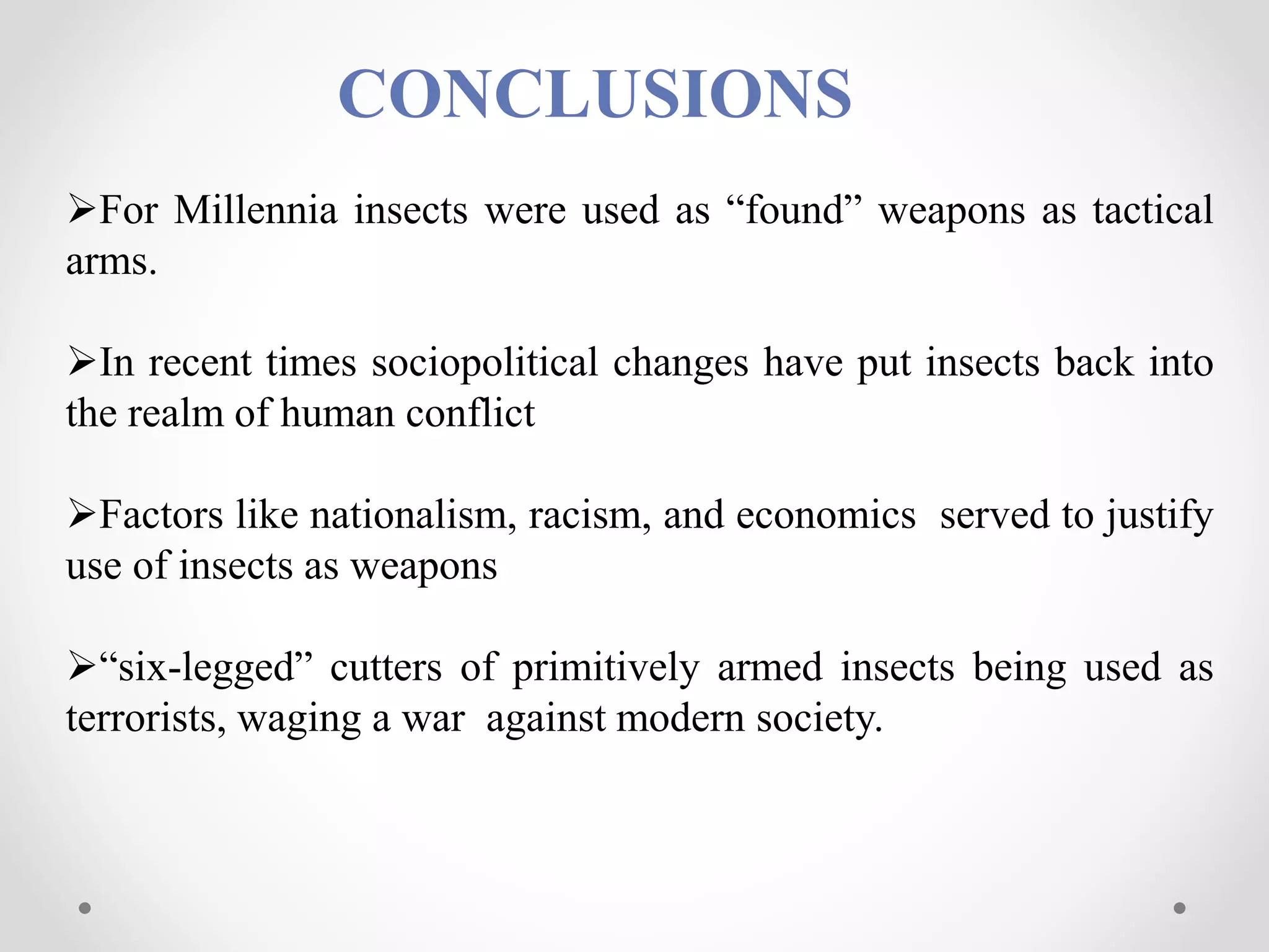 INSECT BASED BIOTERRORISM: AN OVERVIEW | PPTX
