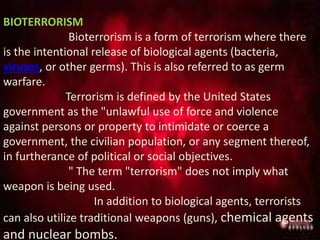 Bioterrorism | PPT