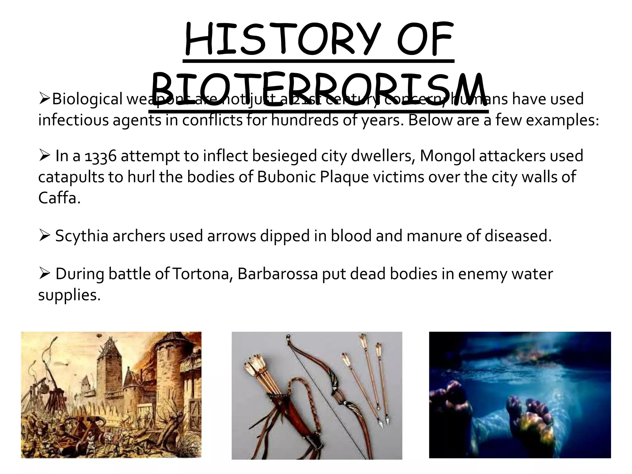 Bioterrorism and biological weapons | PPTX