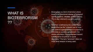 Bioterrorism | PPT