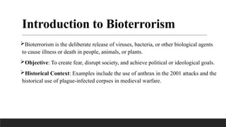 Bioterrorism,introduction,types,challenges | PPT
