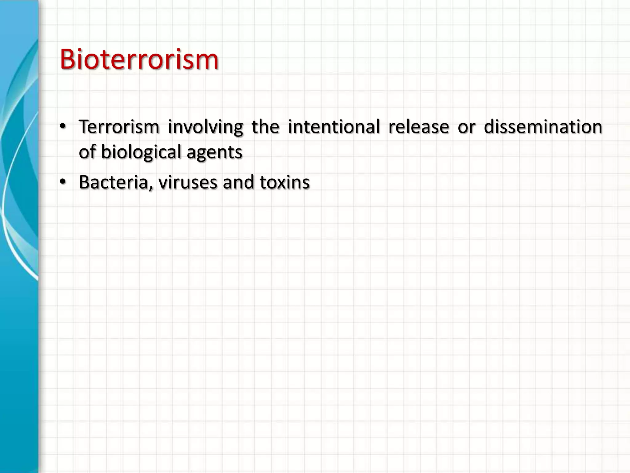 Bioterrorism | PPTX