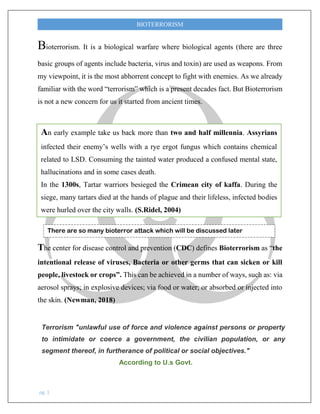 Bio terrorism | PDF