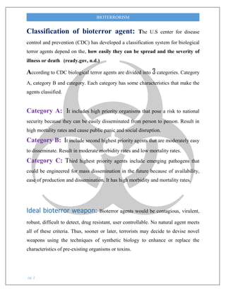 Bio terrorism | PDF