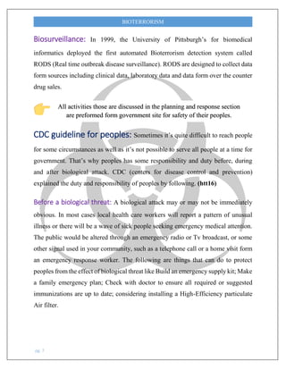 Bio terrorism | PDF