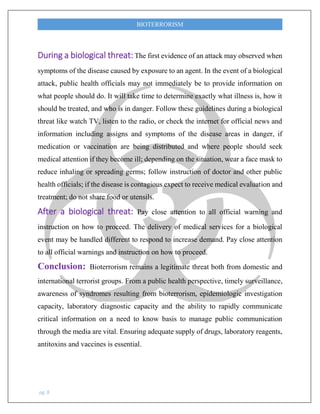 Bio terrorism | PDF