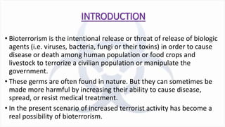 bioterrorism13.pptx | First Aid | Injuries