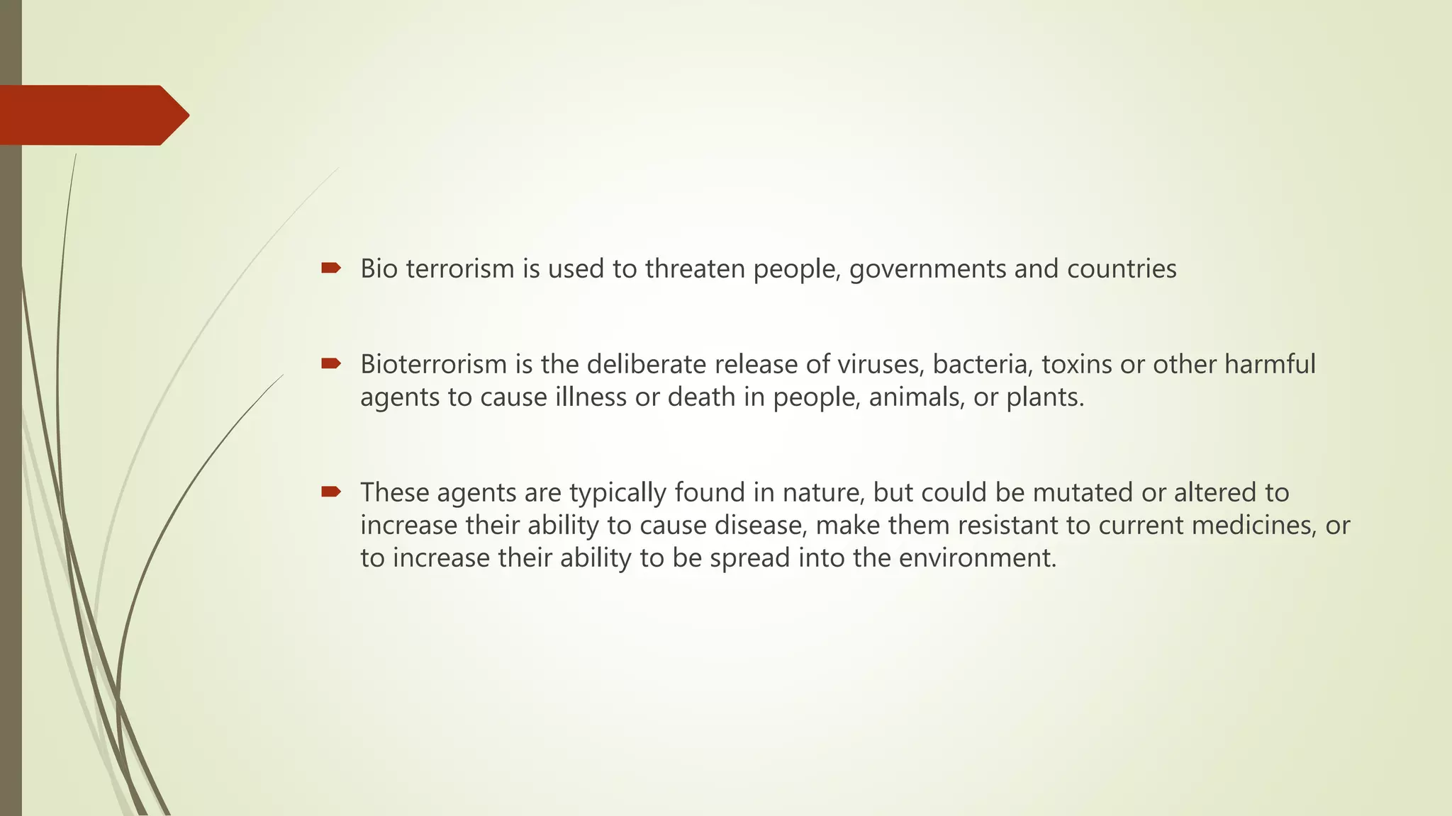 Bioterrorism and its response strategies | PPTX
