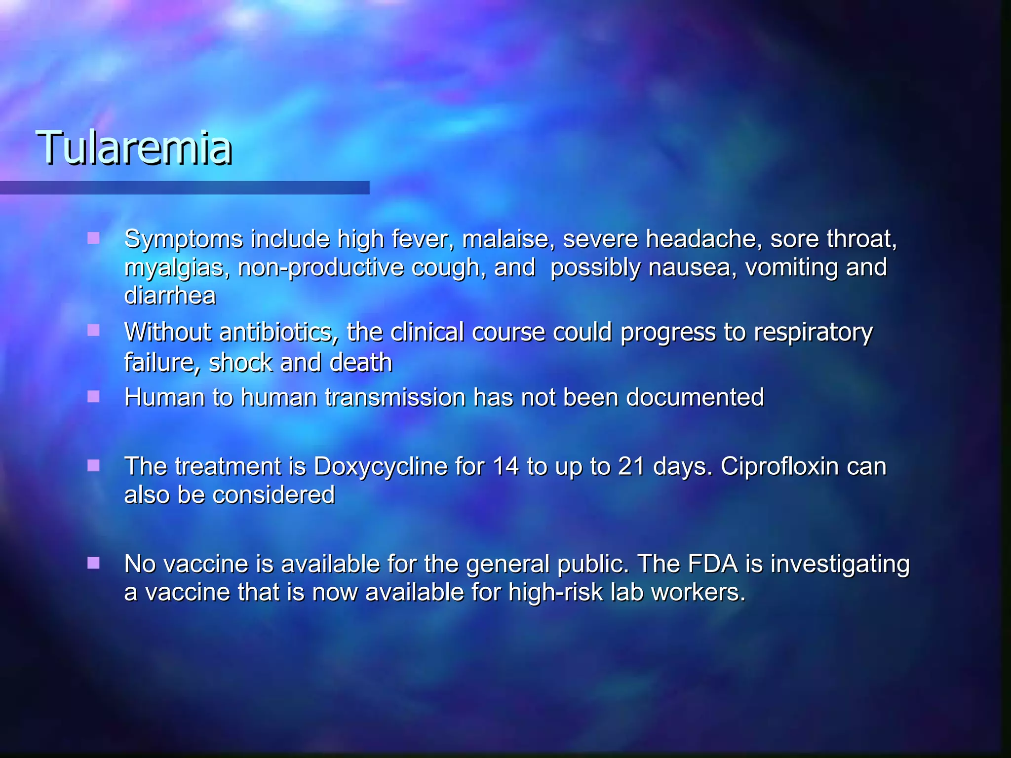 Bioterror Slide Show | PPT | Infectious Diseases | Diseases and Conditions