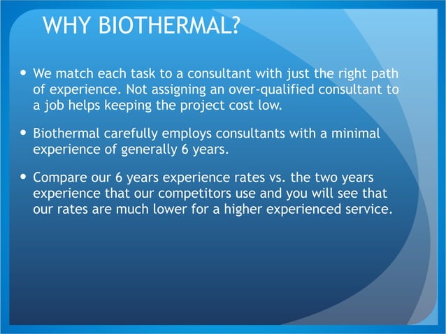 Biothermal Presentation | PPT | Management Consulting Industry | Industries