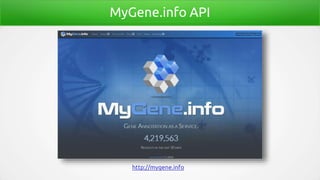 BioThings API: Building a FAIR API Ecosystem for Biomedical Knowledge ...