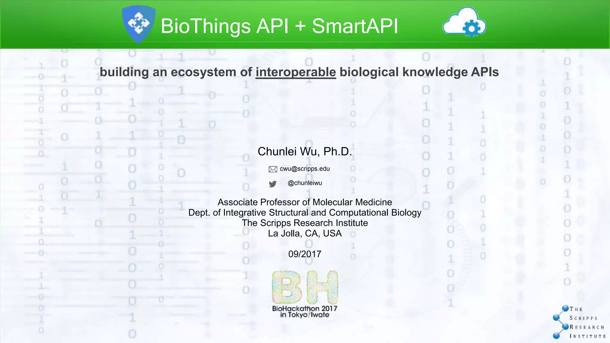 BioThings and SmartAPI: building an ecosystem of interoperable ...
