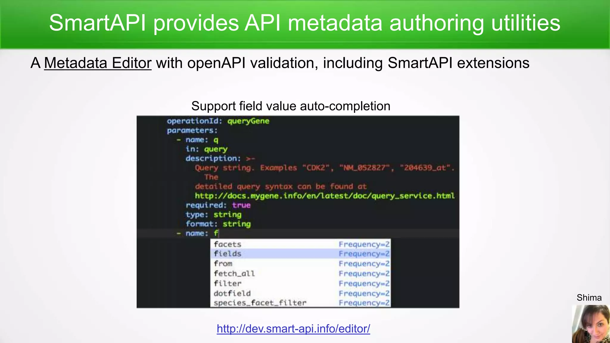 BioThings and SmartAPI: building an ecosystem of interoperable biological knowledge APIs | PPT