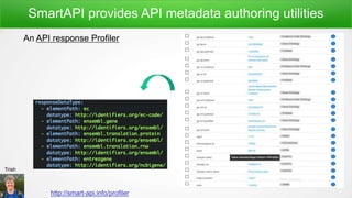 BioThings and SmartAPI: building an ecosystem of interoperable biological knowledge APIs | PPTX ...