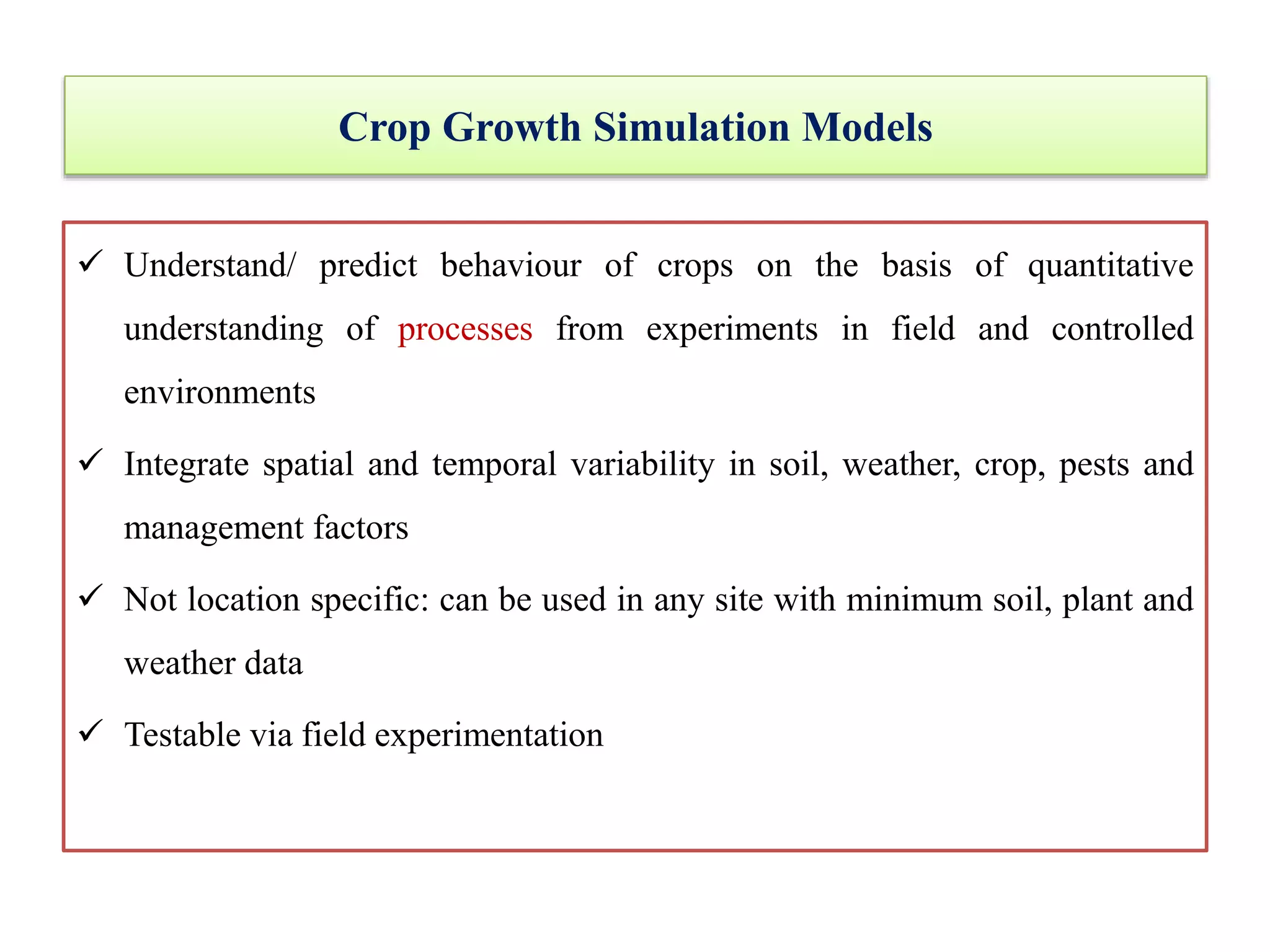 Crop modeling and stress | PPTX