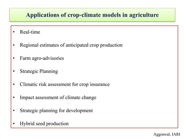 Crop modeling and stress | PPTX | Agriculture | Industries