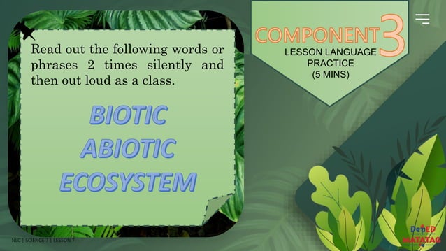 BIOTIC.AND.ABIOTIC.LESSON.7.pptx | Environment | Science