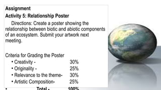 BIOTIC AND ABIOTIC COMPONENTS OF AN ECOSYSTEMS | PPTX