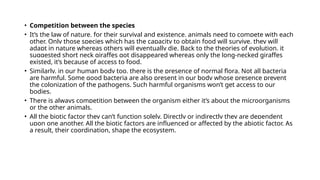 Biotic and abiotic factors of ecosystem. | PPTX