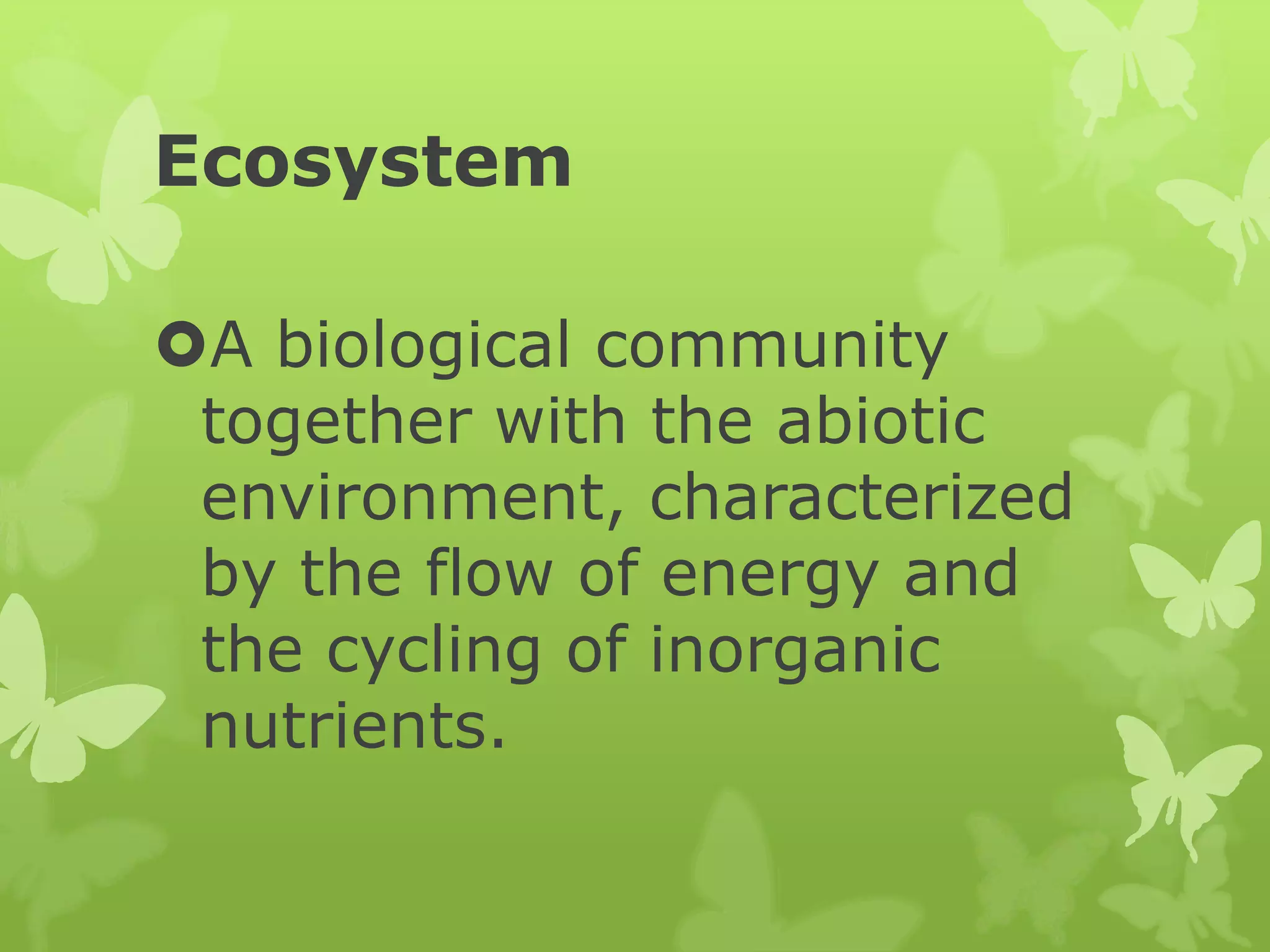 Biotic components of an ecosystem | PPSX
