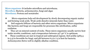 Biotic factors in soil formation,soil aggregation | PPTX