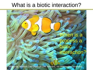 What, exactly, is a biotic interactions? | PDF
