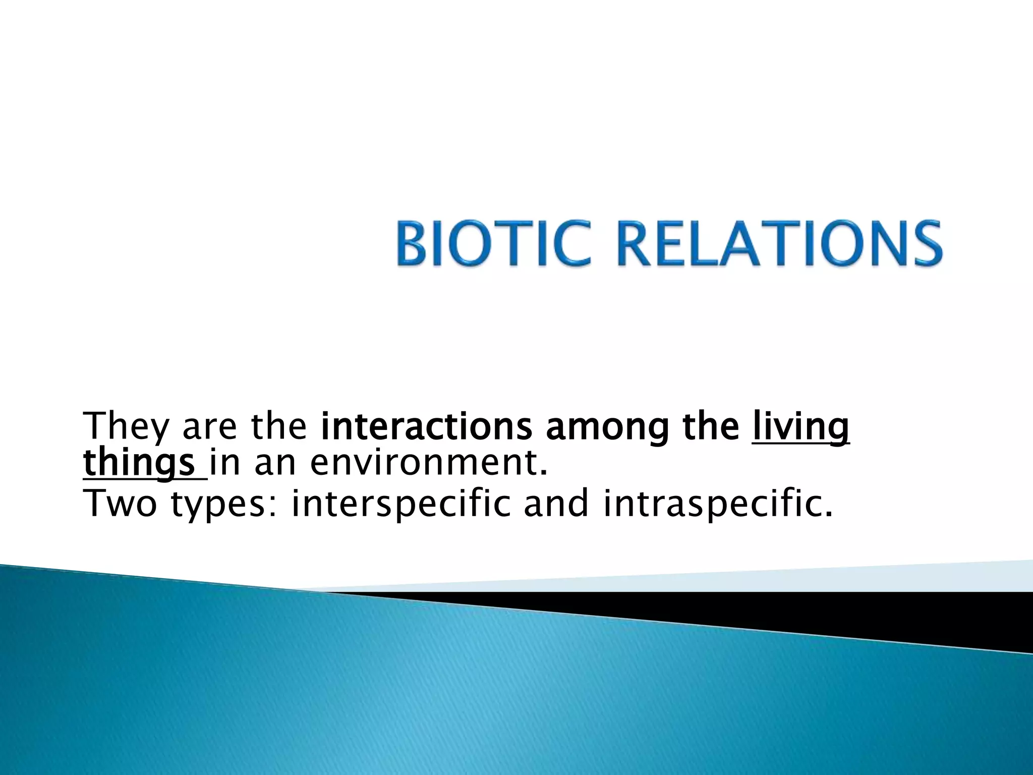 Biotic relations | PPT