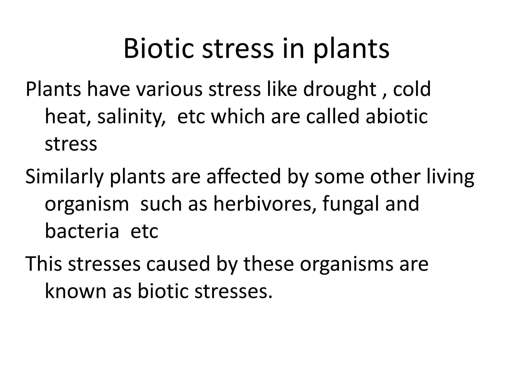 Biotic stress inside the plants molecular level | PPTX