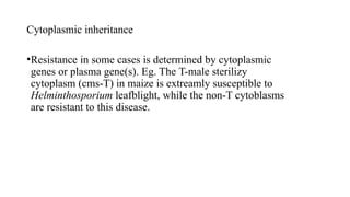 biotic stress resistance plant breeding and genetics | PPTX