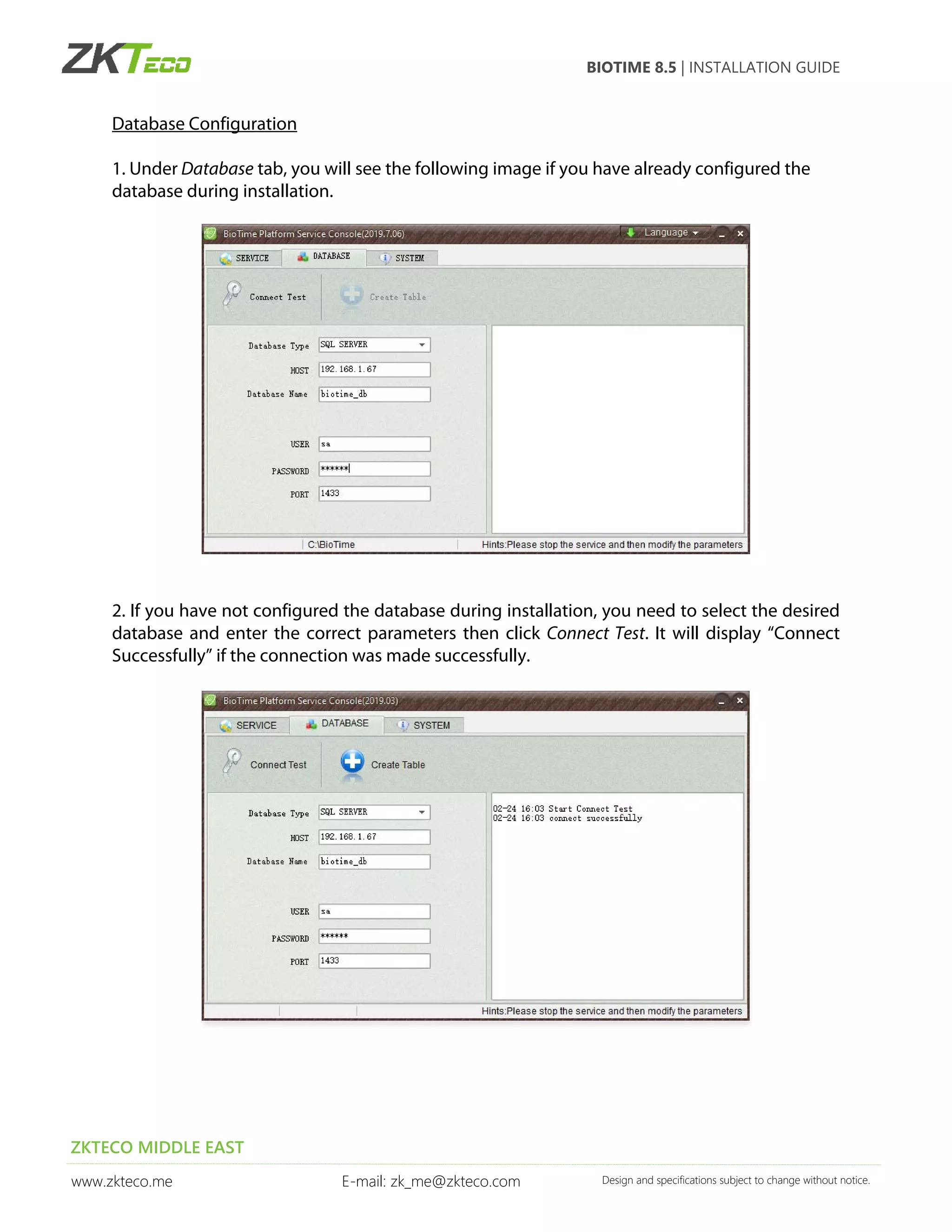 Bio time 8.5 installation guide | PDF
