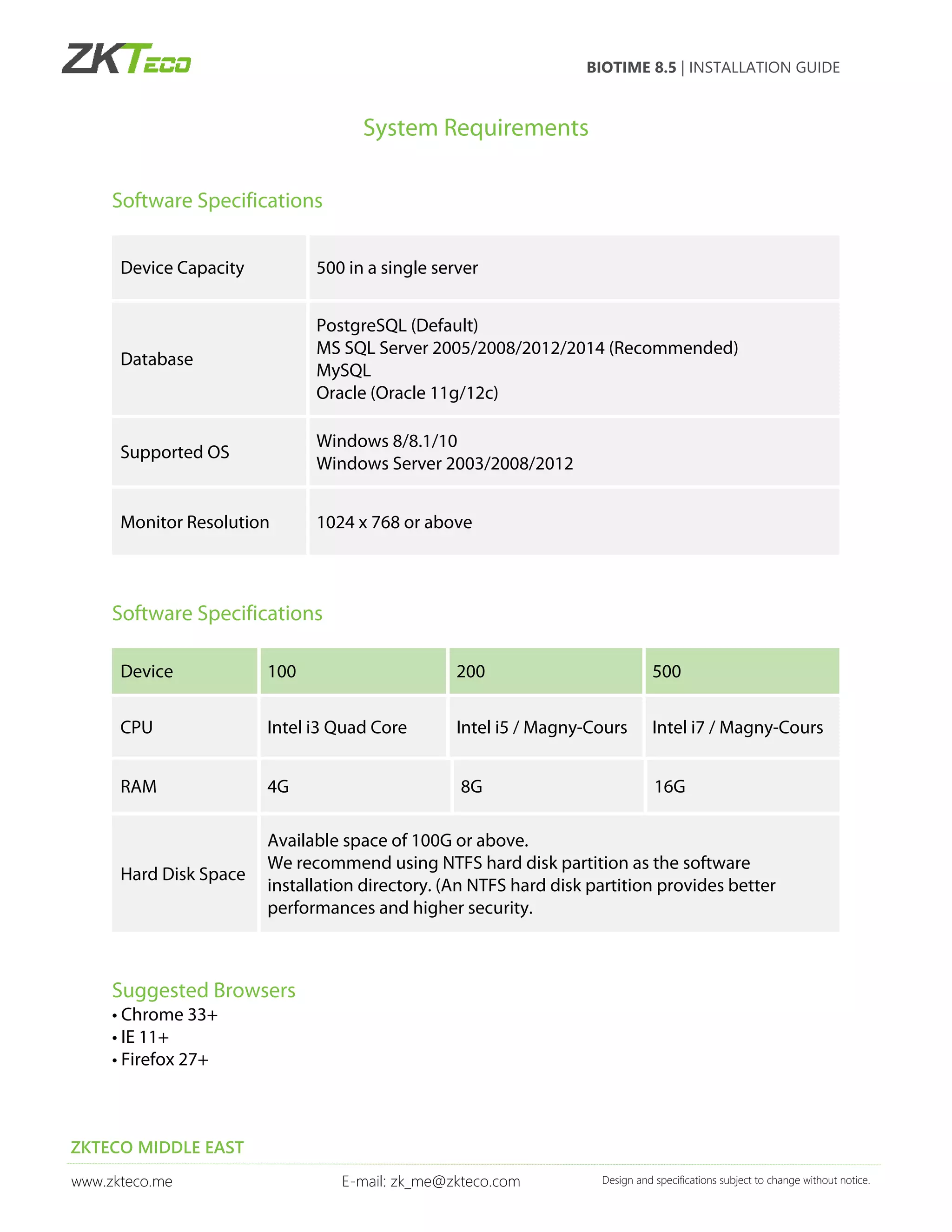 Bio time 8.5 installation guide | PDF