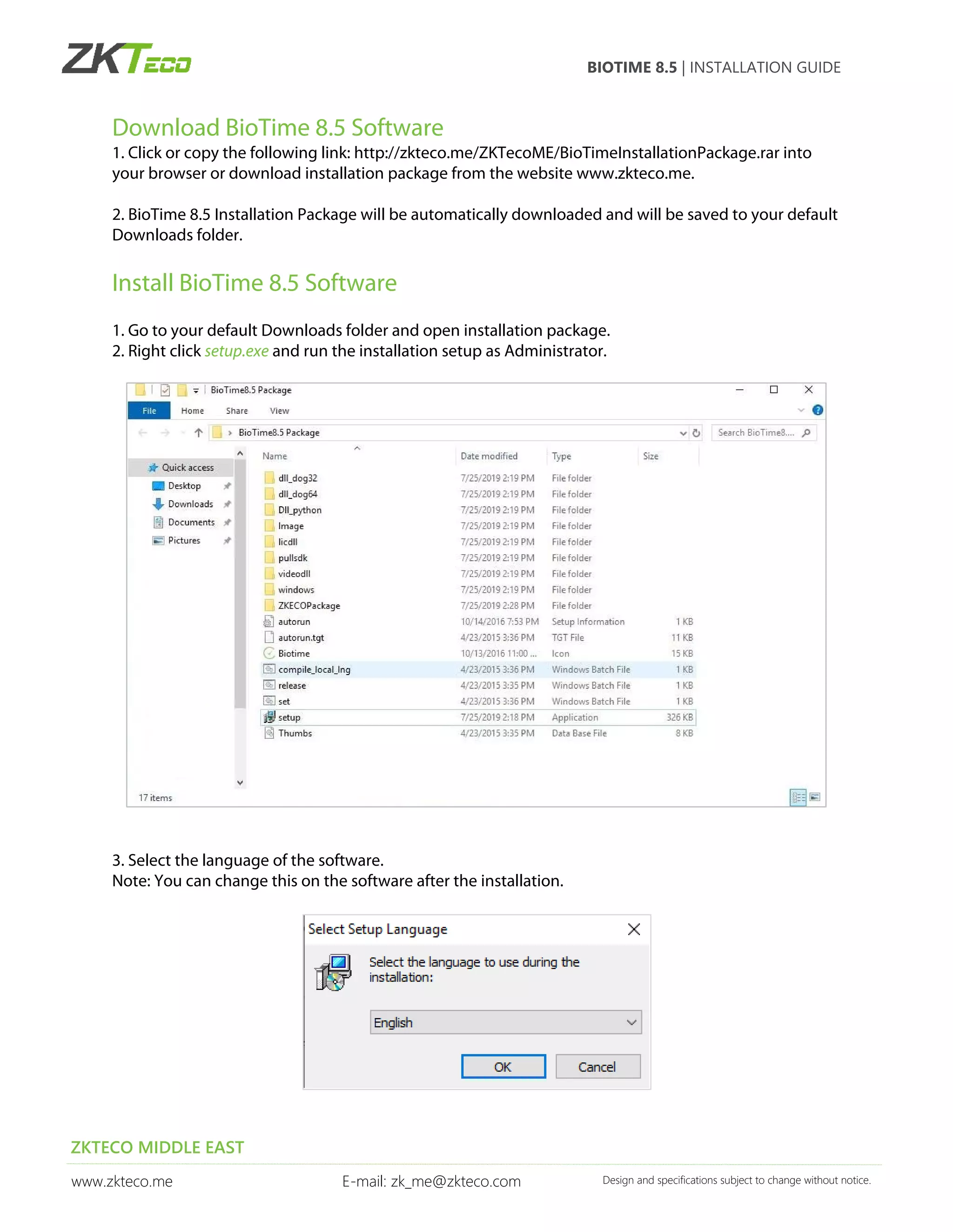 Bio time 8.5 installation guide | PDF
