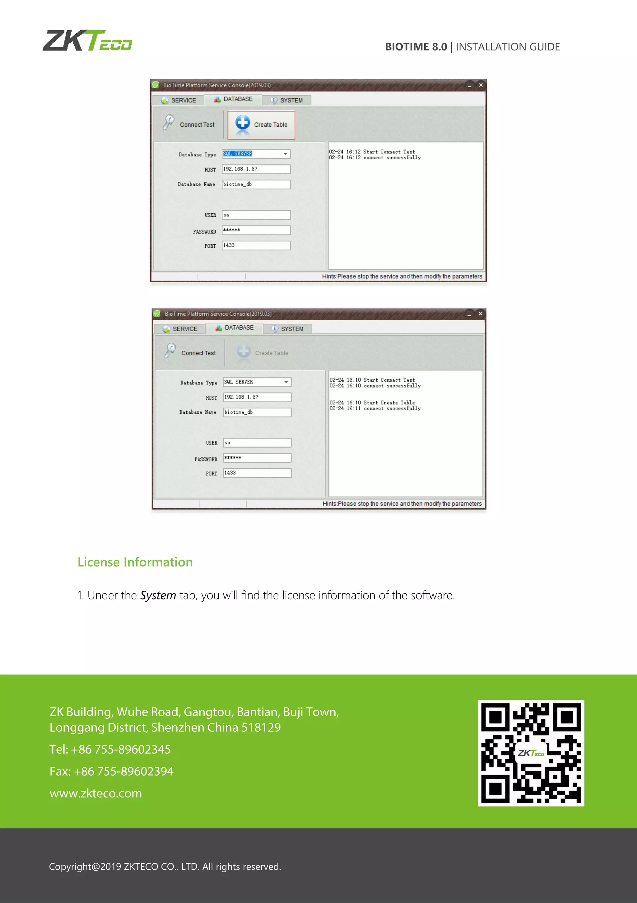 Bio Time 8 0 Installation Guide 20191202 Pdf