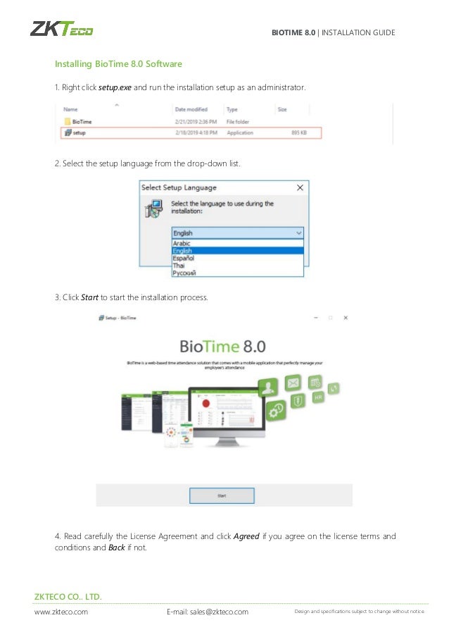 Bio Time 8 0 Installation Guide 20191202