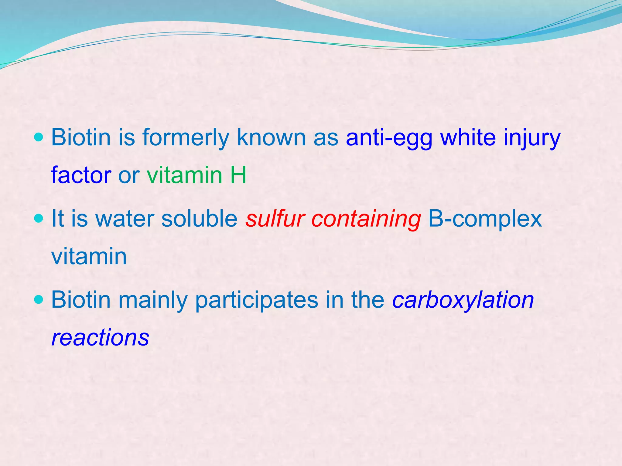 BIOTIN (B7) | PPTX