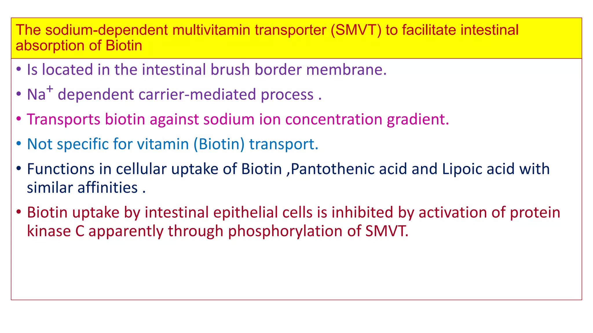 Biotin (vitamin b7) biological functions, clinical indications and its ...