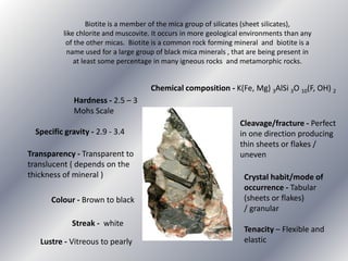 infographic of biotite in geotechnical engineering | PPTX | Geology ...