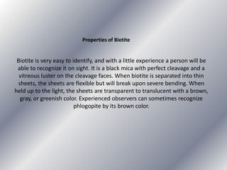 infographic of biotite in geotechnical engineering | PPTX | Geology ...