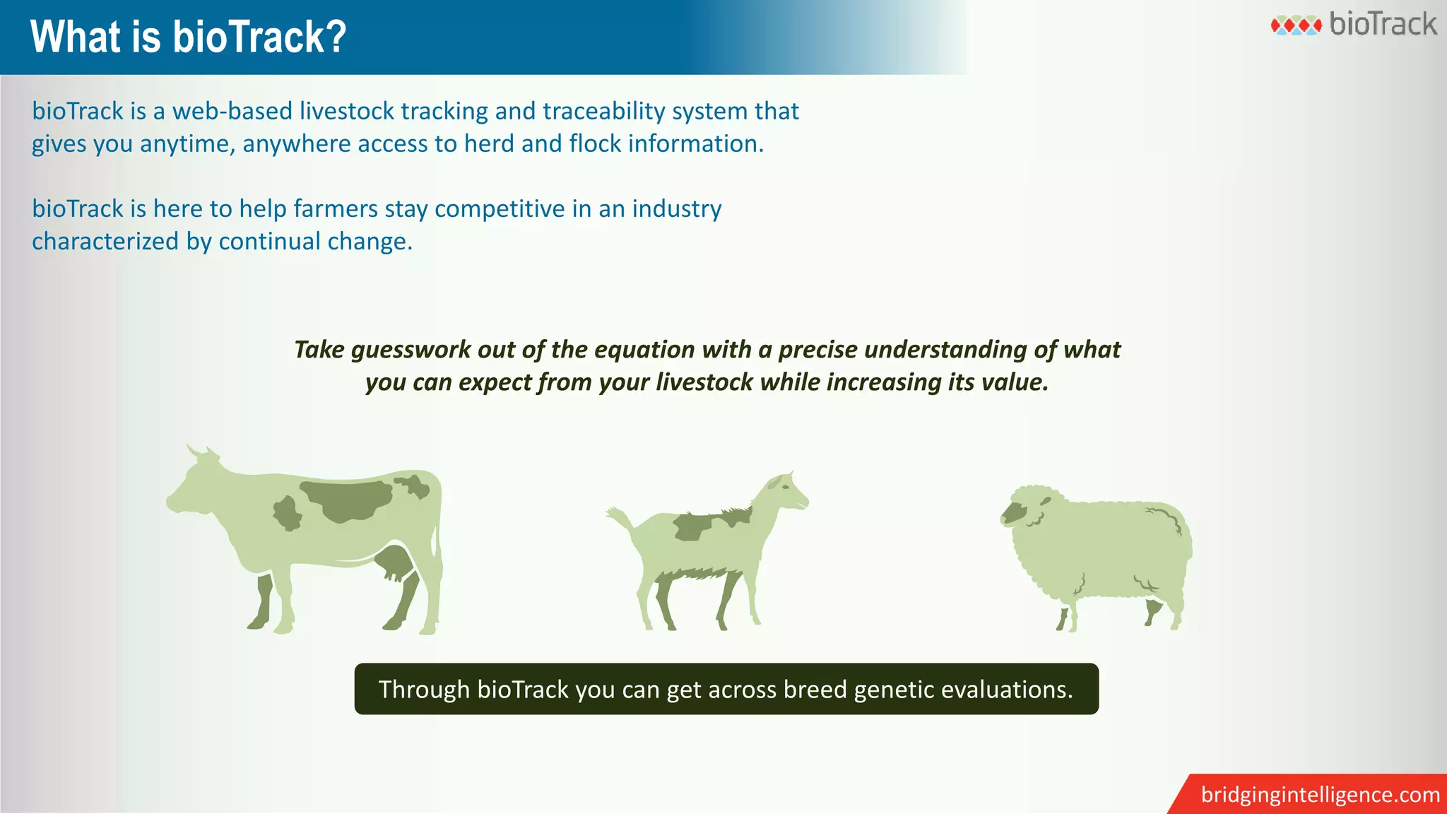 bioTrack - The Anytime, Anywhere Livestock Management Solution | PPTX