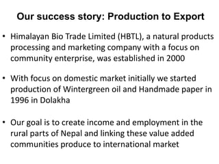 Bio Trade in Nepal | PPT