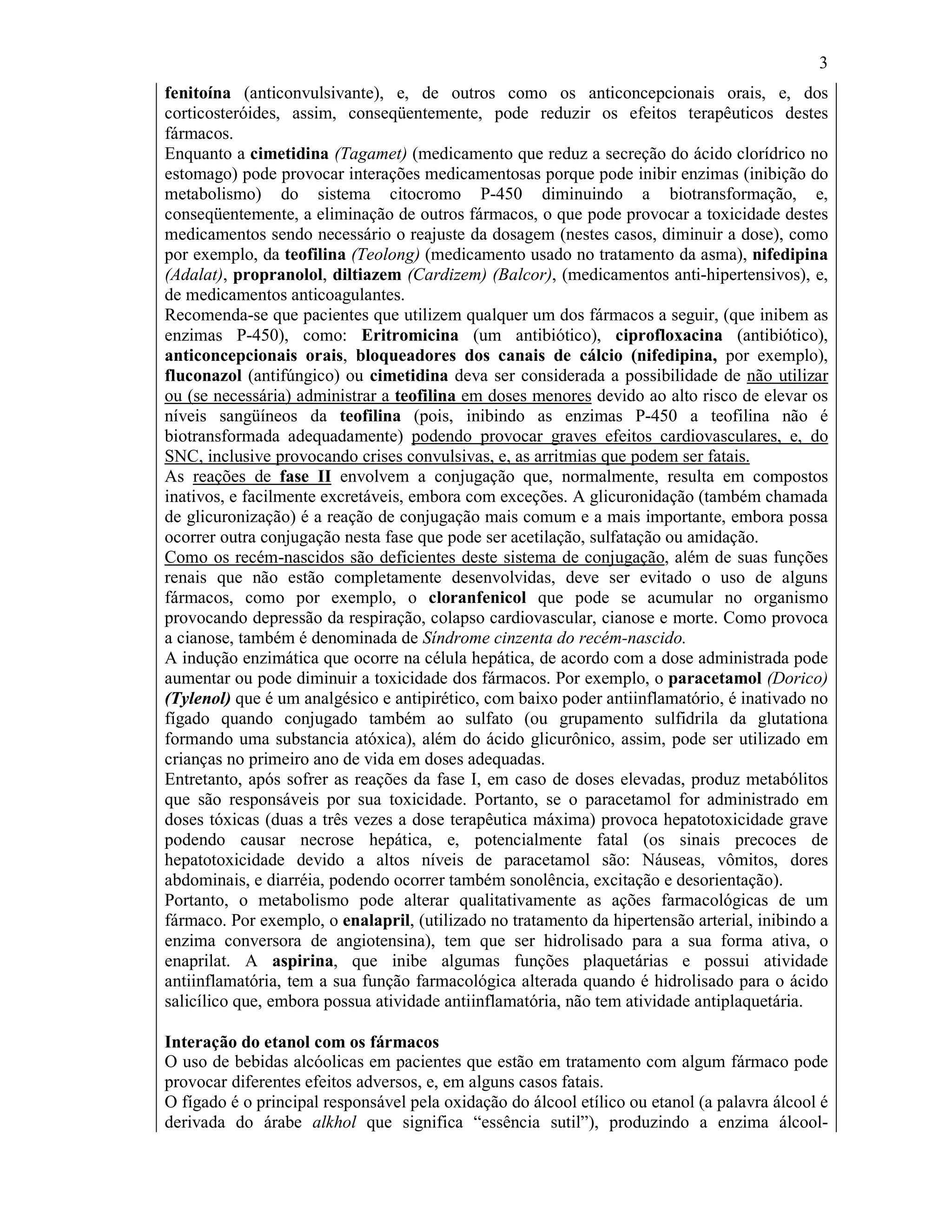 Biotransformacao e excrecao das drogas | PDF