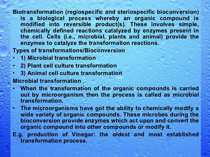 Biotransformation