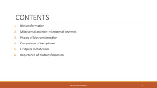 Biotransformation-pharmacology | PPTX
