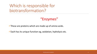 Biotransformation-pharmacology | PPTX