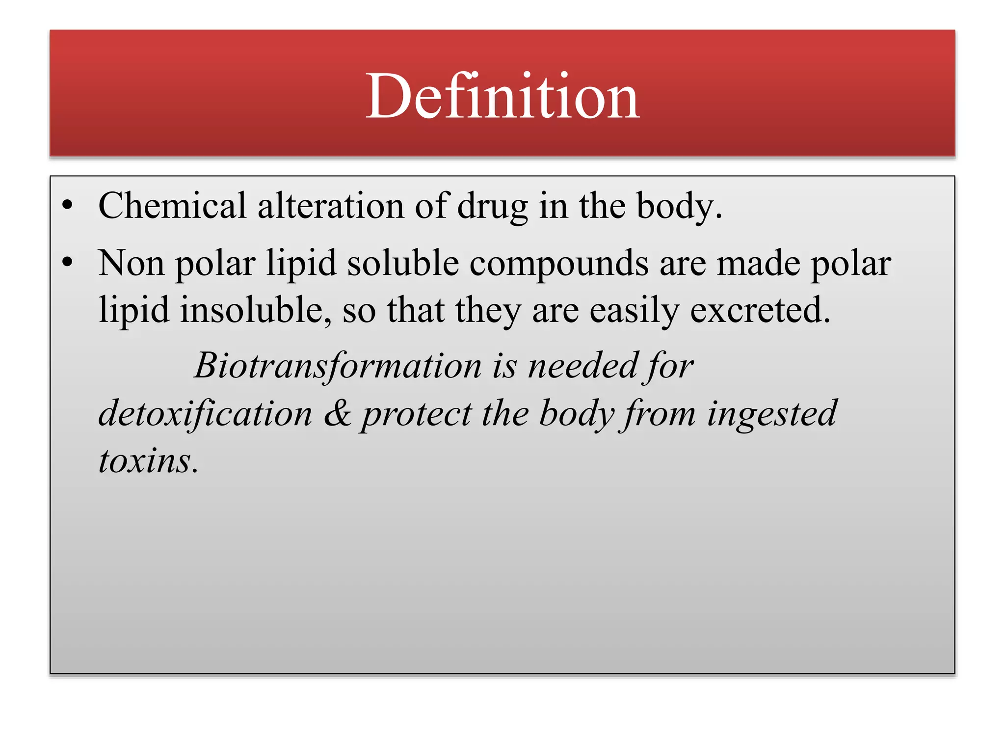 Biotransformation and elimination | PPTX