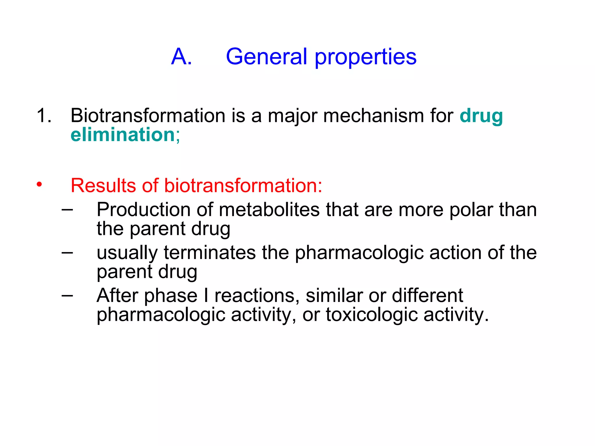 Biotransformation (metabolism) of drugs | PPT
