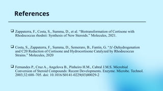 Biotransformation Of Cortisone By Using Rhodococcus rhodnii | PPTX