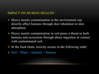 BIOTRANSFORMATION OF HEAVY METALS metal impact of heavy metals | PDF