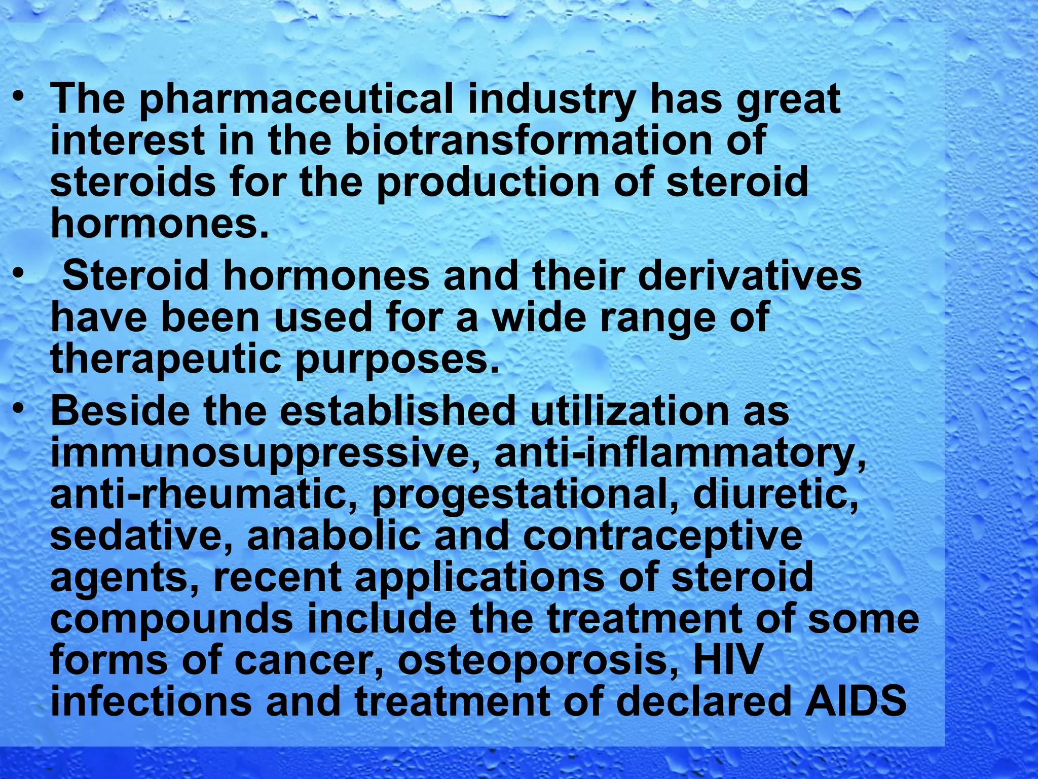 Biotransformation of steroids | PPT