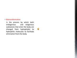 Biotransformation of toxicants | PPTX
